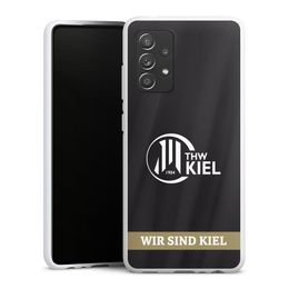 DeinDesign Galaxy A52s 5G Handy Silikon H&uuml;lle Case wei&szlig; Handyh&uuml;lle Thw Kiel Handball Merchandise Silikon Case