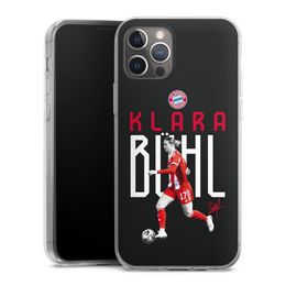 DeinDesign iPhone 12 Pro Handy Silikon H&uuml;lle Case transparent Handyh&uuml;lle Fc Bayern M&uuml;nchen Klara B&uuml;hl Official Licensed Product Silikon Case