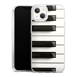 DeinDesign iPhone 13 Handy Silikon H&uuml;lle Case transparent Handyh&uuml;lle Klavier Music Piano Silikon Case
