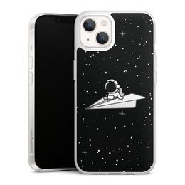 DeinDesign iPhone 13 Handy Silikon H&uuml;lle Case transparent Handyh&uuml;lle Astronaut Comic Paper Silikon Case