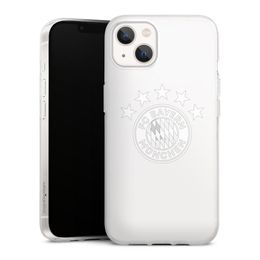DeinDesign iPhone 13 Handy Silikon H&uuml;lle Case transparent Handyh&uuml;lle Fcb Transparent Fc Bayern M&uuml;nchen Silikon Case