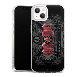 DeinDesign iPhone 13 Handy Silikon H&uuml;lle Case transparent Handyh&uuml;lle Merchandise Black Ice Acdc Silikon Case