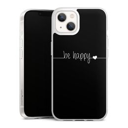 DeinDesign iPhone 13 Handy Silikon H&uuml;lle Case transparent Handyh&uuml;lle Happiness Statement Sayings Silikon Case