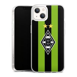 DeinDesign iPhone 13 Handy Silikon H&uuml;lle Case transparent Handyh&uuml;lle Stripes Borussia M&ouml;nchengladbach Gladbach Silikon Case