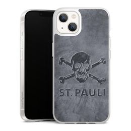 DeinDesign iPhone 13 Handy Silikon H&uuml;lle Case transparent Handyh&uuml;lle Logo Fc St. Pauli Concrete Silikon Case
