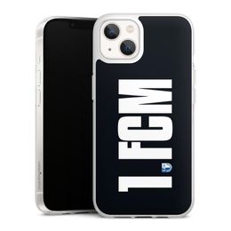 DeinDesign iPhone 13 Handy Silikon H&uuml;lle Case transparent Handyh&uuml;lle 1. Fcm 1. Fc Magdeburg Official Licensed Product Silikon Case