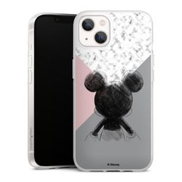 DeinDesign iPhone 13 Handy Silikon H&uuml;lle Case transparent Handyh&uuml;lle Marble Disney Mickey Mouse Silikon Case