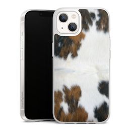 DeinDesign iPhone 13 Handy Silikon H&uuml;lle Case transparent Handyh&uuml;lle Cow Fur Cow Skin Silikon Case