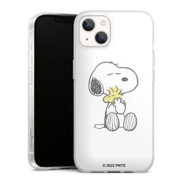 DeinDesign iPhone 13 Handy Silikon H&uuml;lle Case transparent Handyh&uuml;lle Snoopy Love Peanuts Silikon Case