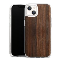 DeinDesign iPhone 13 Handy Silikon H&uuml;lle Case transparent Handyh&uuml;lle Wood Nut Tree Wooden Look Silikon Case