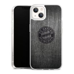 DeinDesign iPhone 13 Handy Silikon H&uuml;lle Case transparent Handyh&uuml;lle Fcb Metallic Look Fc Bayern M&uuml;nchen Silikon Case