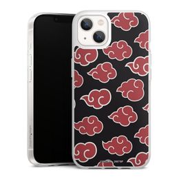 DeinDesign iPhone 13 Handy Silikon H&uuml;lle Case transparent Handyh&uuml;lle Naruto Shippuden Pattern Akatsuki Silikon Case