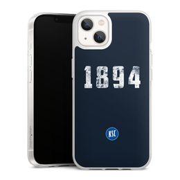 DeinDesign iPhone 13 Handy Silikon H&uuml;lle Case transparent Handyh&uuml;lle Karlsruher Sc Ksc Bundesliga Silikon Case