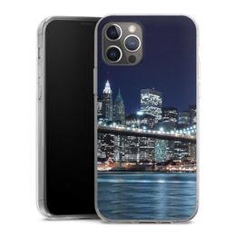DeinDesign iPhone 12 Pro Handy Silikon H&uuml;lle Case transparent Handyh&uuml;lle Usa Brooklyn Bridge New York Silikon Case