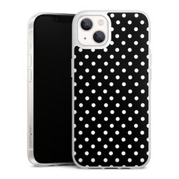 DeinDesign iPhone 13 Handy Silikon H&uuml;lle Case transparent Handyh&uuml;lle Retro Points Polka Dots Silikon Case