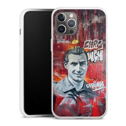 DeinDesign iPhone 12 Pro Max Handy Silikon H&uuml;lle Case wei&szlig; Handyh&uuml;lle 1. Fck 1. Fc Kaiserslautern Fritz Walter Silikon Case