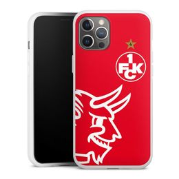 DeinDesign iPhone 12 Pro Max Handy Silikon H&uuml;lle Case wei&szlig; Handyh&uuml;lle Devil Star 1. Fc Kaiserslautern Silikon Case