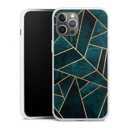 DeinDesign iPhone 12 Pro Max Handy Silikon H&uuml;lle Case wei&szlig; Handyh&uuml;lle Elisabeth Fredriksson Gold & Copper Stone Silikon Case