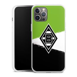 DeinDesign iPhone 12 Pro Max Handy Silikon H&uuml;lle Case wei&szlig; Handyh&uuml;lle Official Licensed Product Bmg Borussia M&ouml;nchengladbach Silikon Case
