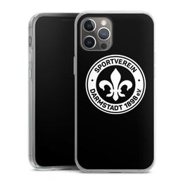 DeinDesign iPhone 12 Pro Max Handy Silikon H&uuml;lle Case transparent Handyh&uuml;lle Sv Darmstadt 98 Official Licensed Product Logo Silikon Case