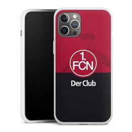 DeinDesign iPhone 12 Pro Max Handy Silikon H&uuml;lle Case wei&szlig; Handyh&uuml;lle Official Licensed Product Der Club 1. Fc N&uuml;rnberg Silikon Case