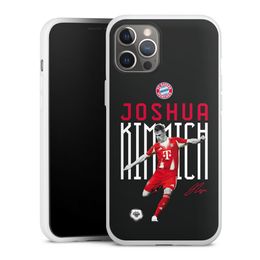 DeinDesign iPhone 12 Pro Max Handy Silikon H&uuml;lle Case wei&szlig; Handyh&uuml;lle Fc Bayern M&uuml;nchen Official Licensed Product Kimmich Silikon Case