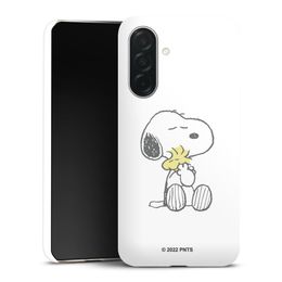 DeinDesign Galaxy A26 Handy Premium Case Smartphone Handyh&uuml;lle Schutzh&uuml;lle gl&auml;nzend Snoopy Love Peanuts Premium Case