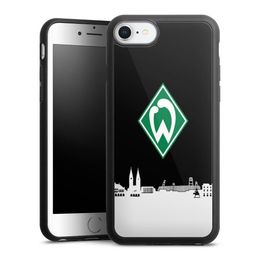 DeinDesign iPhone SE (2020) Handy Gallery Case Handyh&uuml;lle 9H Geh&auml;rtetes Glas R&uuml;ckseite H&uuml;lle Skyline Sv Werder Bremen Official Licensed Product Gallery Case