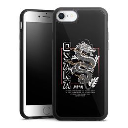 DeinDesign iPhone SE (2020) Handy Gallery Case Handyh&uuml;lle 9H Geh&auml;rtetes Glas R&uuml;ckseite H&uuml;lle Japan Ocean Dragon Gallery Case