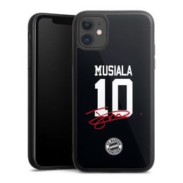 DeinDesign iPhone 11 Handy Gallery Case Handyh&uuml;lle 9H Geh&auml;rtetes Glas R&uuml;ckseite H&uuml;lle Fcb Fc Bayern M&uuml;nchen Jamal Musiala Gallery Case