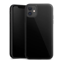DeinDesign iPhone 11 Handy Gallery Case Handyh&uuml;lle 9H Geh&auml;rtetes Glas R&uuml;ckseite H&uuml;lle Colour Unicoloured Black Gallery Case