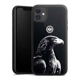 DeinDesign iPhone 11 Handy Gallery Case Handyh&uuml;lle 9H Geh&auml;rtetes Glas R&uuml;ckseite H&uuml;lle Attila Official Licensed Product Eintracht Frankfurt Gallery Case