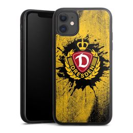 DeinDesign iPhone 11 Handy Gallery Case Handyh&uuml;lle 9H Geh&auml;rtetes Glas R&uuml;ckseite H&uuml;lle Sg Dynamo Dresden Soccer Official Licensed Product Gallery Case