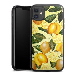 DeinDesign iPhone 11 Handy Gallery Case Handyh&uuml;lle 9H Geh&auml;rtetes Glas R&uuml;ckseite H&uuml;lle Fruits Lemon Summer Gallery Case