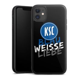 DeinDesign iPhone 11 Handy Gallery Case Handyh&uuml;lle 9H Geh&auml;rtetes Glas R&uuml;ckseite H&uuml;lle Ksc Karlsruher Sc Official Licensed Product Gallery Case