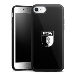 DeinDesign iPhone SE (2020) Handy Gallery Case Handyh&uuml;lle 9H Geh&auml;rtetes Glas R&uuml;ckseite H&uuml;lle Official Licensed Product Logo Fc Augsburg Gallery Case