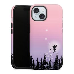 DeinDesign iPhone 15 Handy Panzer Handyh&uuml;lle robuste Outdoor H&uuml;lle Schutzh&uuml;lle matt Tinkerbells Official Licensed Product Disney Tough Case