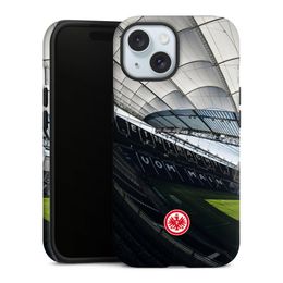 DeinDesign iPhone 15 Handy Panzer Handyh&uuml;lle robuste Outdoor H&uuml;lle Schutzh&uuml;lle matt Eintracht Frankfurt Stadium Official Licensed Product Tough Case