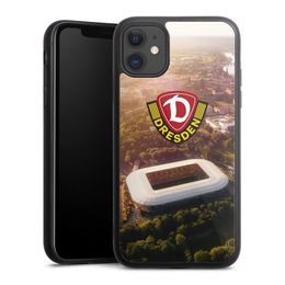 DeinDesign iPhone 11 Handy Gallery Case Handyh&uuml;lle 9H Geh&auml;rtetes Glas R&uuml;ckseite H&uuml;lle Stadium Sg Dynamo Dresden Sgd Gallery Case