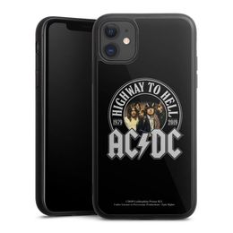 DeinDesign iPhone 11 Handy Gallery Case Handyh&uuml;lle 9H Geh&auml;rtetes Glas R&uuml;ckseite H&uuml;lle Acdc Rock Official Licensed Product Gallery Case