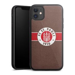 DeinDesign iPhone 11 Handy Gallery Case Handyh&uuml;lle 9H Geh&auml;rtetes Glas R&uuml;ckseite H&uuml;lle Fc St. Pauli Logo Official Licensed Product Gallery Case