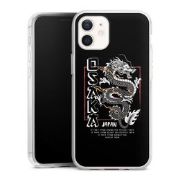 DeinDesign iPhone 12 mini Handy Silikon H&uuml;lle Case transparent Handyh&uuml;lle Japan Dragon Ocean Silikon Case