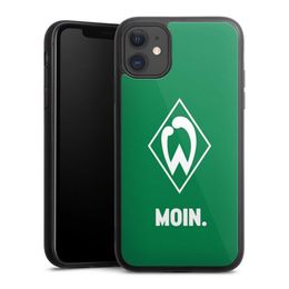 DeinDesign iPhone 11 Handy Gallery Case Handyh&uuml;lle 9H Geh&auml;rtetes Glas R&uuml;ckseite H&uuml;lle Official Licensed Product Moin Sv Werder Bremen Gallery Case