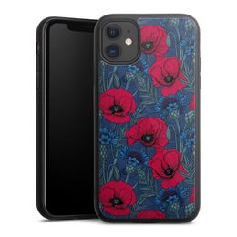 DeinDesign iPhone 11 Handy Gallery Case Handyh&uuml;lle 9H Geh&auml;rtetes Glas R&uuml;ckseite H&uuml;lle Poppy Flower Painting Gallery Case