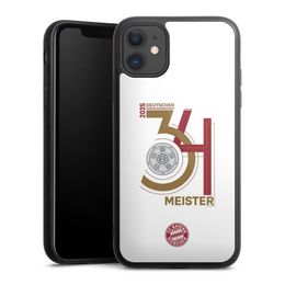 DeinDesign iPhone 11 Handy Gallery Case Handyh&uuml;lle 9H Geh&auml;rtetes Glas R&uuml;ckseite H&uuml;lle Master Official Licensed Product Fc Bayern M&uuml;nchen Gallery Case