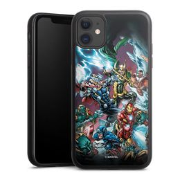 DeinDesign iPhone 11 Handy Gallery Case Handyh&uuml;lle 9H Geh&auml;rtetes Glas R&uuml;ckseite H&uuml;lle Comic Marvel Avengers Gallery Case