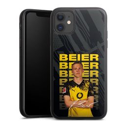 DeinDesign iPhone 11 Handy Gallery Case Handyh&uuml;lle 9H Geh&auml;rtetes Glas R&uuml;ckseite H&uuml;lle Borussia Dortmund Maximilian Beier Bvb Gallery Case