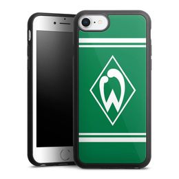 DeinDesign iPhone SE (2020) Handy Gallery Case Handyh&uuml;lle 9H Geh&auml;rtetes Glas R&uuml;ckseite H&uuml;lle Official Licensed Product Logo Sv Werder Bremen Gallery Case
