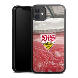 DeinDesign iPhone 11 Handy Gallery Case Handyh&uuml;lle 9H Geh&auml;rtetes Glas R&uuml;ckseite H&uuml;lle Stadium Vfb Stuttgart Official Licensed Product Gallery Case