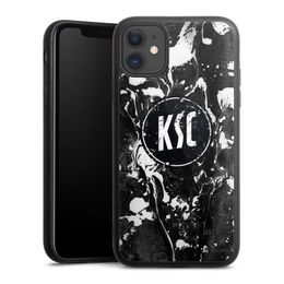 DeinDesign iPhone 11 Handy Gallery Case Handyh&uuml;lle 9H Geh&auml;rtetes Glas R&uuml;ckseite H&uuml;lle Ksc Official Licensed Product Karlsruher Sc Gallery Case